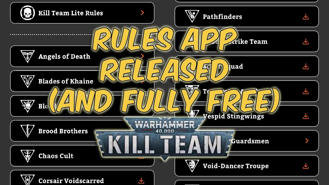 Kill Team App is RELEASED AND FREE - YouTube