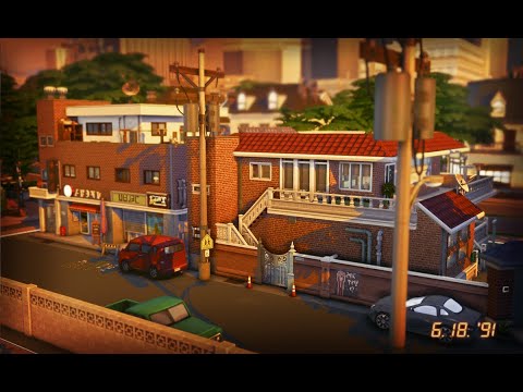 Korean Retro Houses 한국 주택가┃The Sims 4┃Stop motion┃NoCC