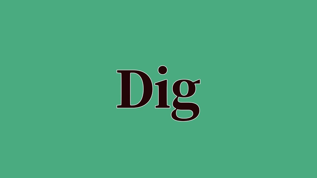 Dig Pronunciation and Meaning - YouTube