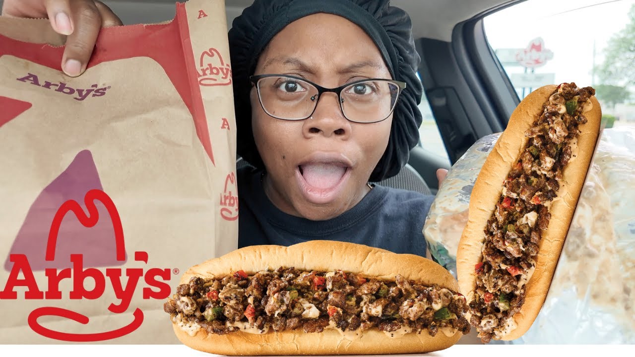 TRYING ARBY'S NEW ANGUS CHEESESTEAK - YouTube