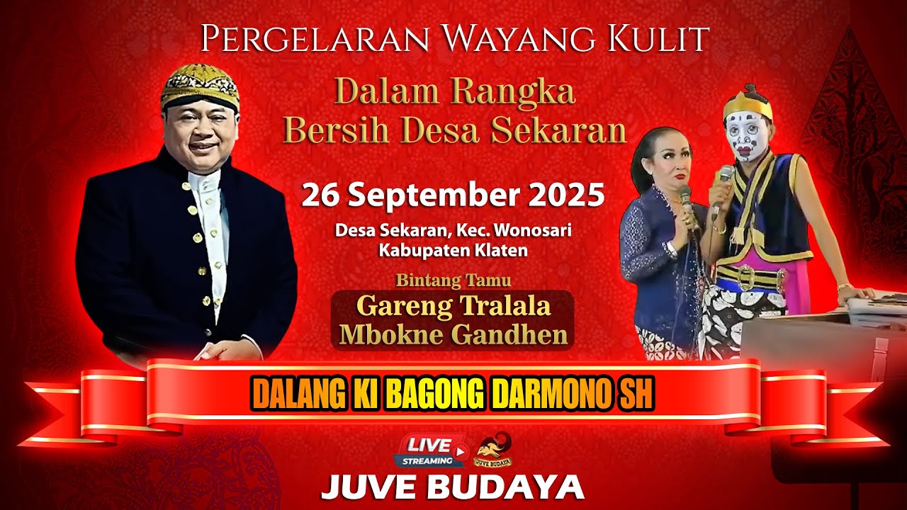 🔴 LIVE WAYANG KULIT KI BAGONG DARMONO - Feat Gareng Tralala dan Mbokne ...
