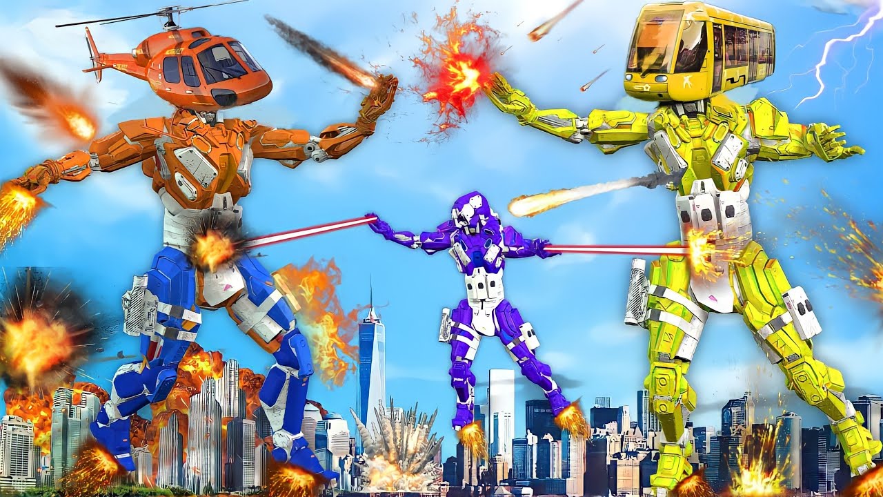 पुराना ट्रक रोबोट Vs ट्रॅक्टर रोबोट लढाई | Truck Vs Tractor Robot ...