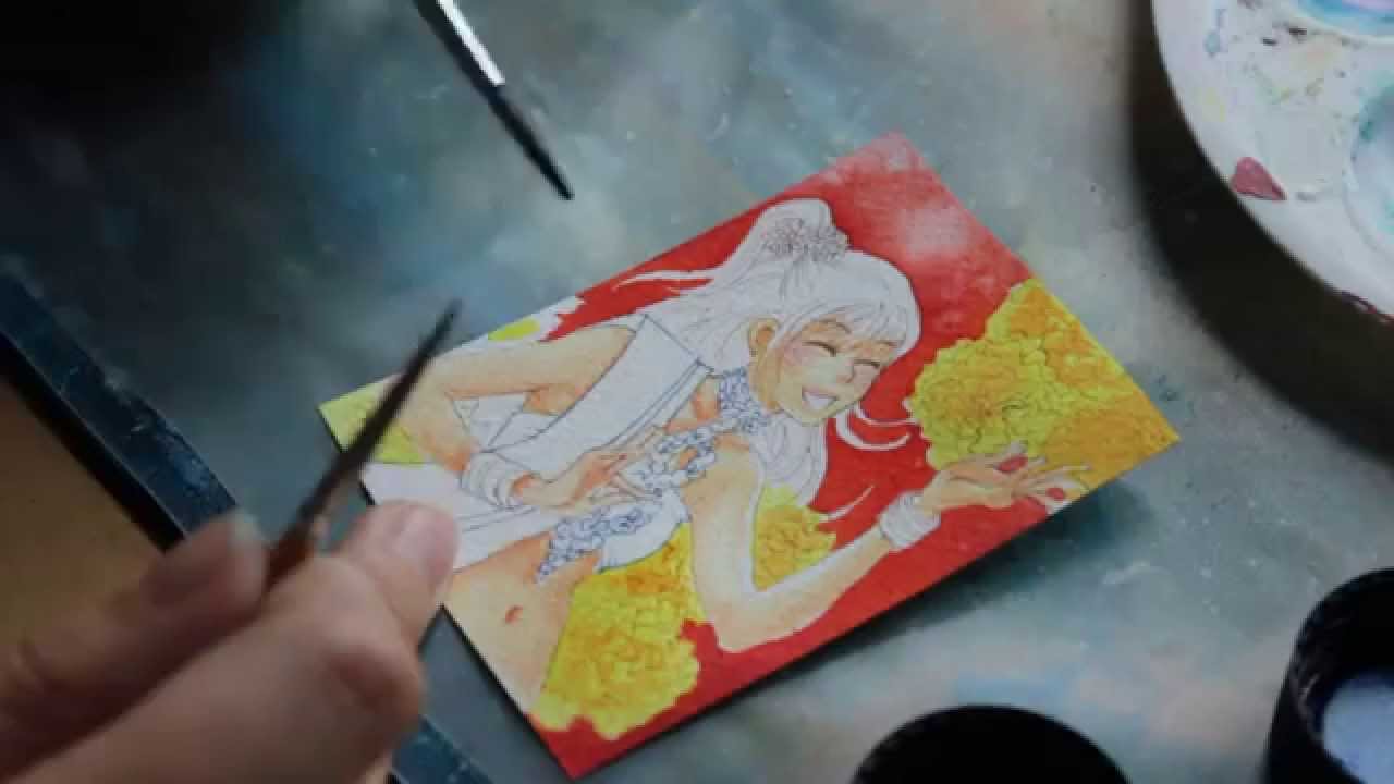 Painting with Ecoline inks - YouTube