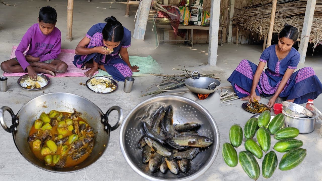 How Tribe girl cooking koi fish recipe in village style | Totally new ...