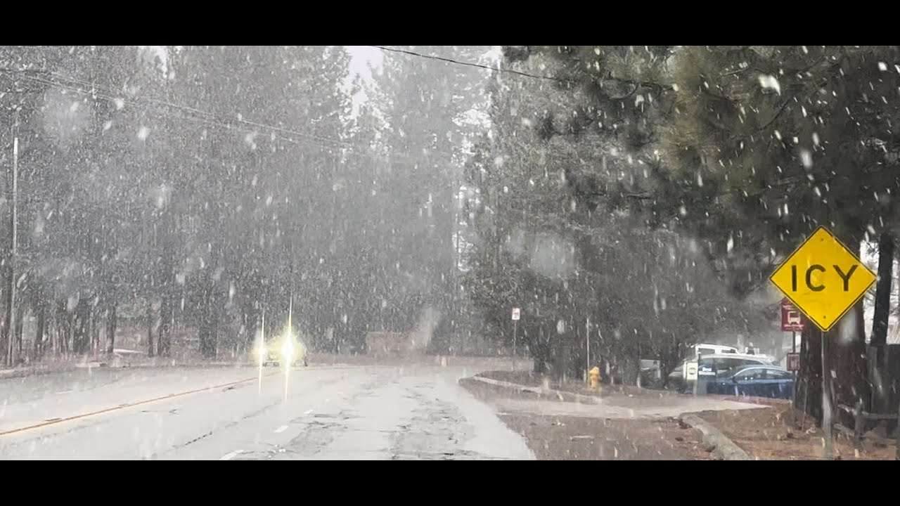 Big Bear ️SNOW ️ has begun. It is all SNOW. a few inches is possible ...