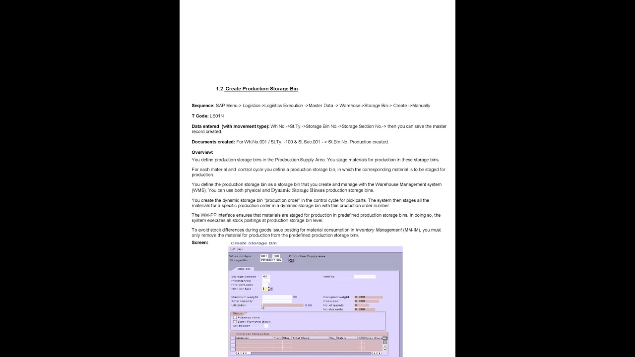 SAP WM -PP Integration Scenario - YouTube