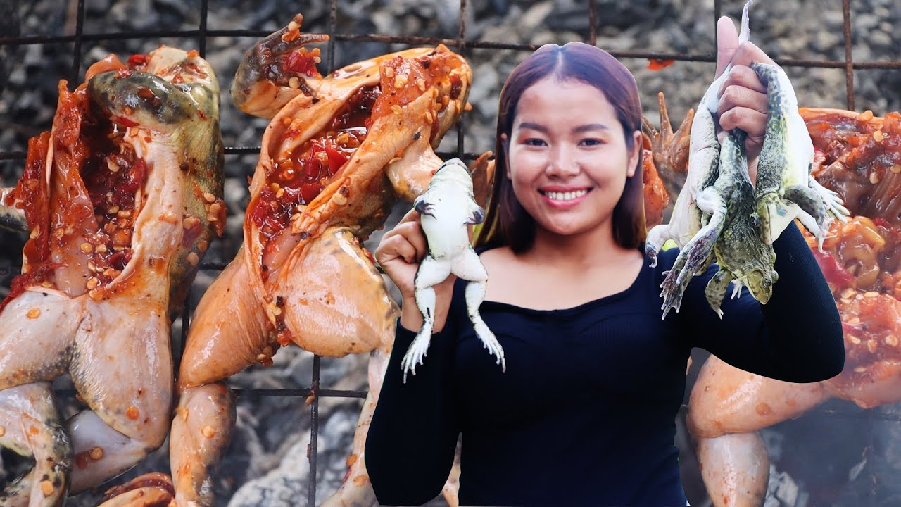How to grilling frog with chili sauce and special recipe | SIS Cooking ...