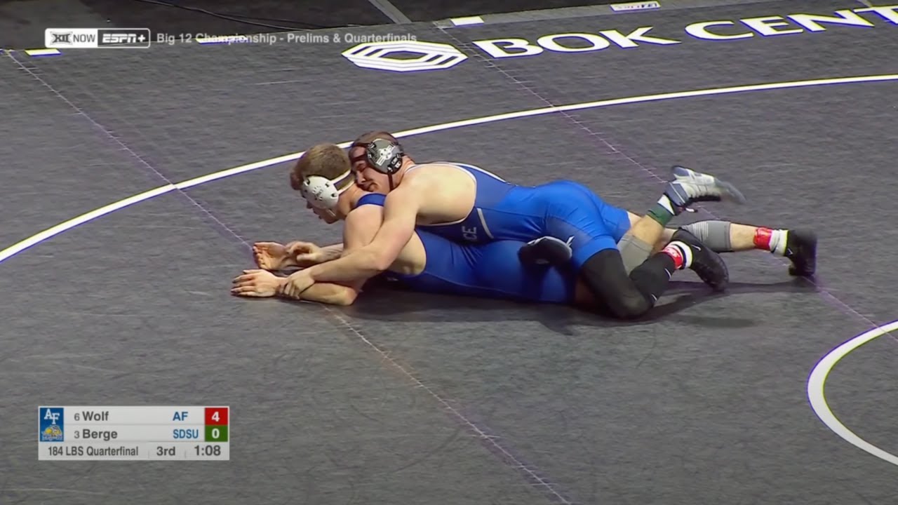 184lbs Sam Wolf (Air Force) vs Bennett Berge (South Dakota State) - YouTube