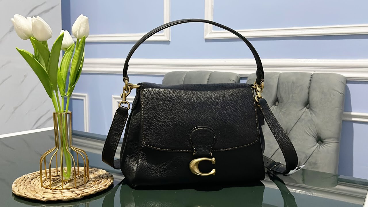 COACH MAY SHOULDER BAG BLACK AND WINE - YouTube