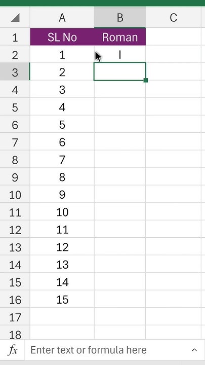 Number to roman in Ms Excel | roman number in excel #excel #exceltips # ...