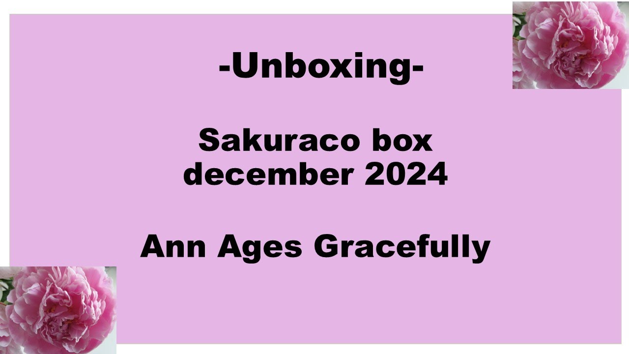 Sakuraco box december 2024 - YouTube