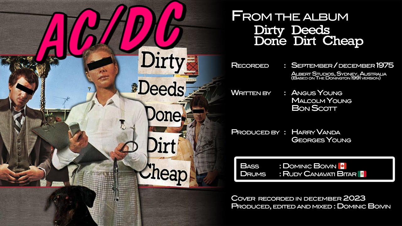 AC/DC - Dirty Deeds Done Dirt Cheaps (Cover with vocal/guitars from ...