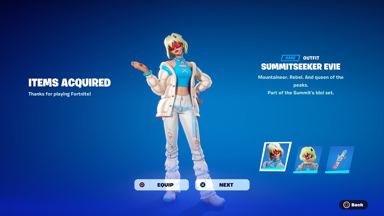 SUMMITSEEKER EVIE SKIN RELEASE DATE IN FORTNITE ITEM SHOP CHAPTER 5 ...