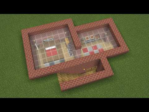 Minecraft - How to build a Brick Underground Starter House Base
