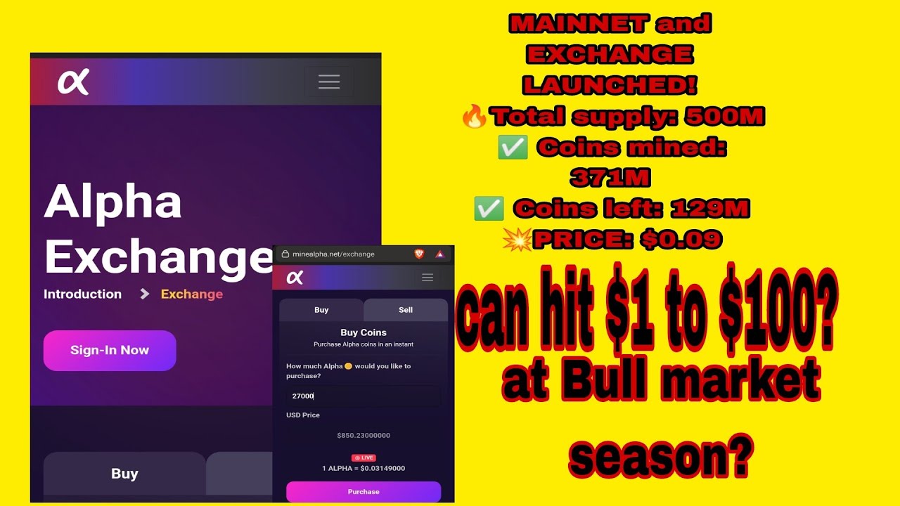 Alpha network Mainnet|buy & sell Alpha coins is now Open |alpha network ...