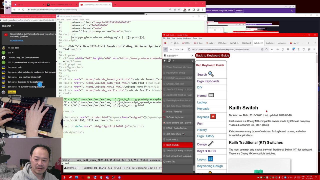 Xah Talk Show 2023 01 11 JavaScript Coding Write An App To Convert Xah Talk Show 2023 01 11 JavaScript Coding Write An App To Convert