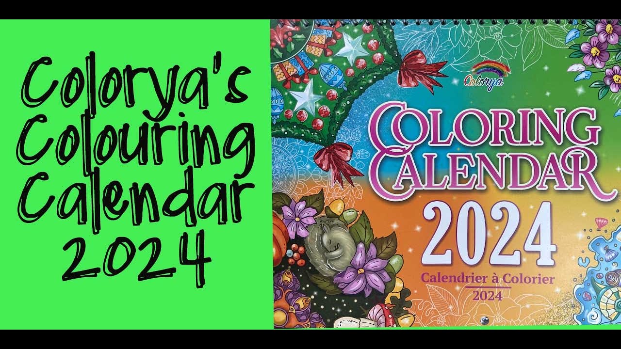 Flip through Colorya's 2024 Colouring Calendar / Adult Colouring ...