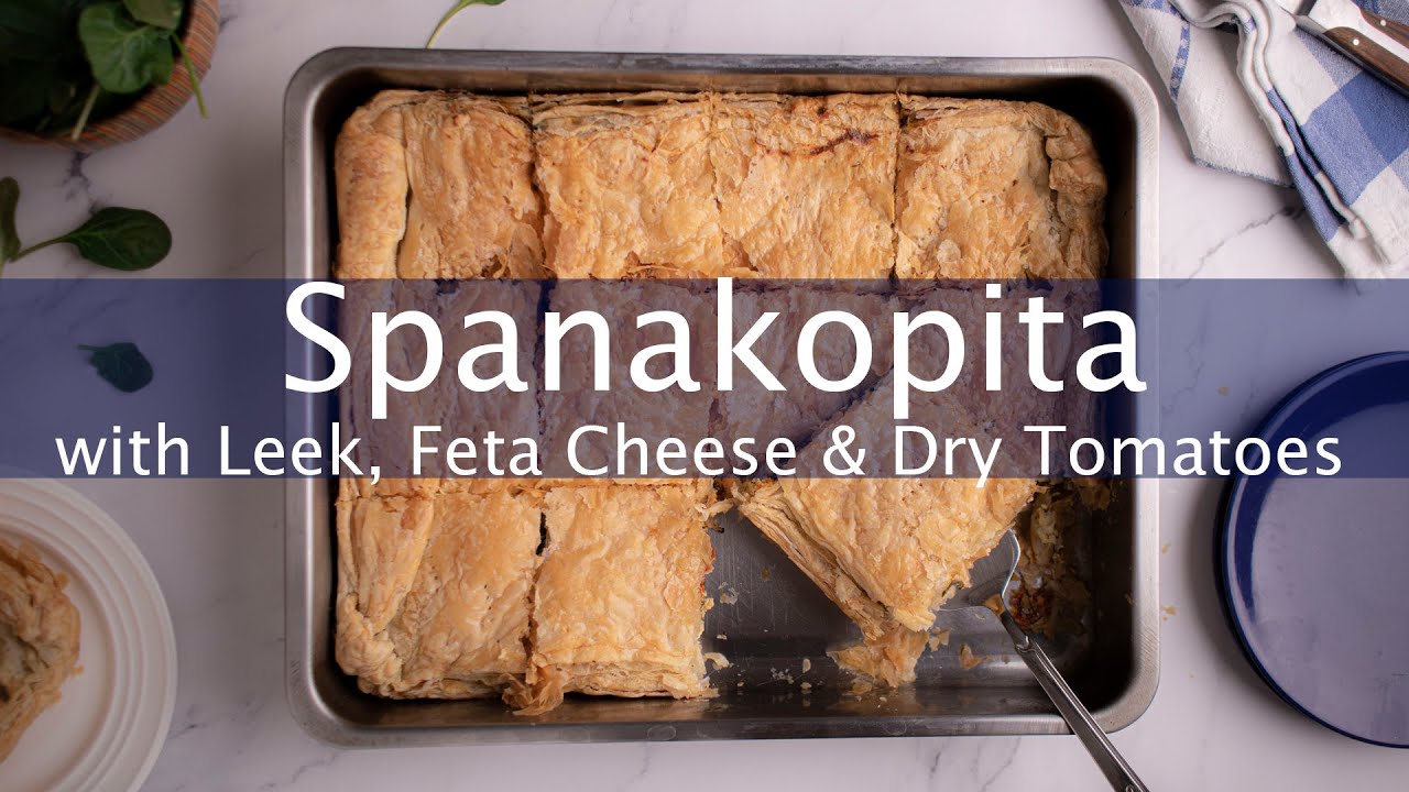 Authentic Greek Spanakopita (Spinach Pie) Recipe with leek | The Easy ...