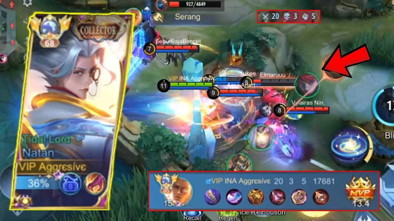 7 Menit 20 Kills Natan Best Mm Jungler In Mytical Glory 100 Star