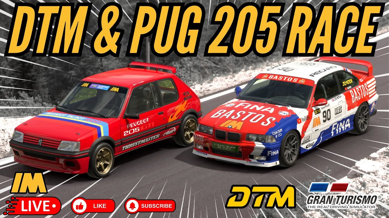 🔴 Live! Gran Turismo 7 | DTM race followed by a Peugeot 205 gti race... Come Chat 😁👌 - YouTube