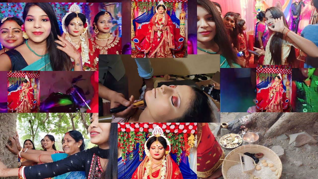 Wedding Vlog|| Boner Biye te Nachanachi 💃💃💃💃||bor bon k sundor kore ...