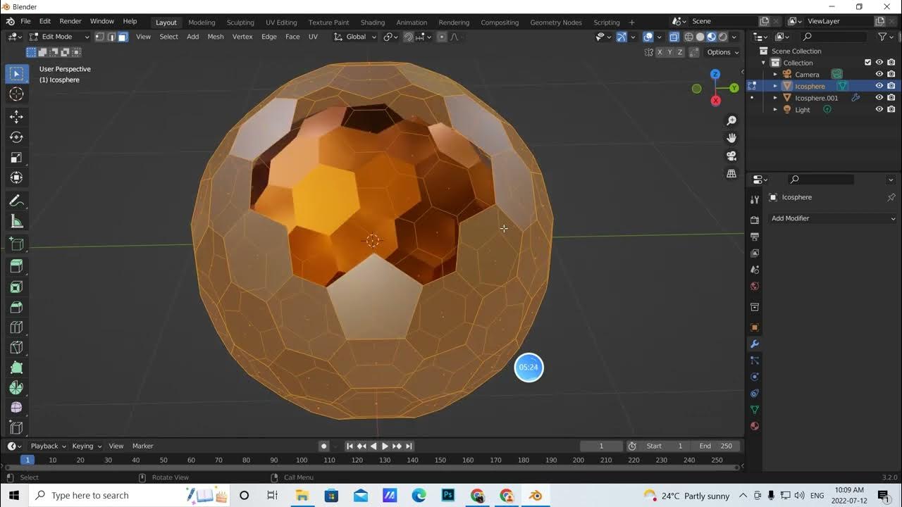 Blender 3.2 Chinese tutorial: Edge split modifier. 边界分离修改器中文教程 - YouTube