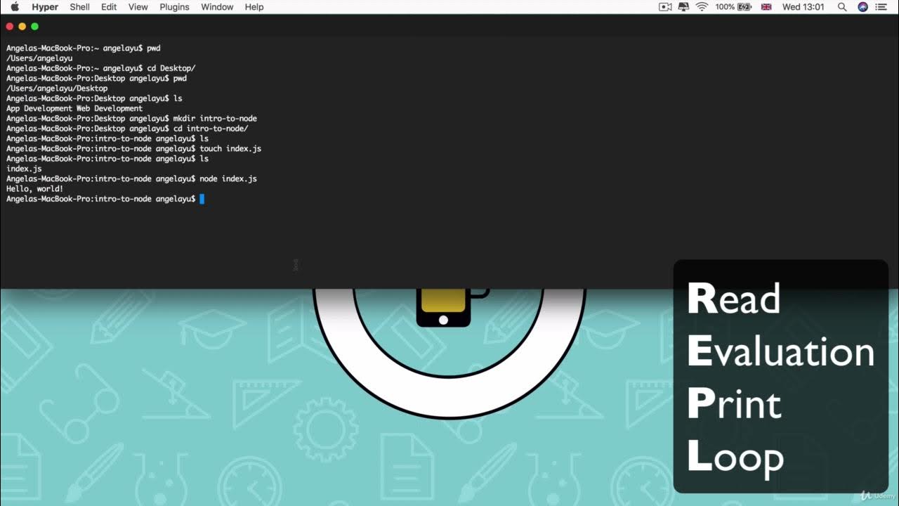 The Node REPL (Read Evaluation Print Loops) - YouTube