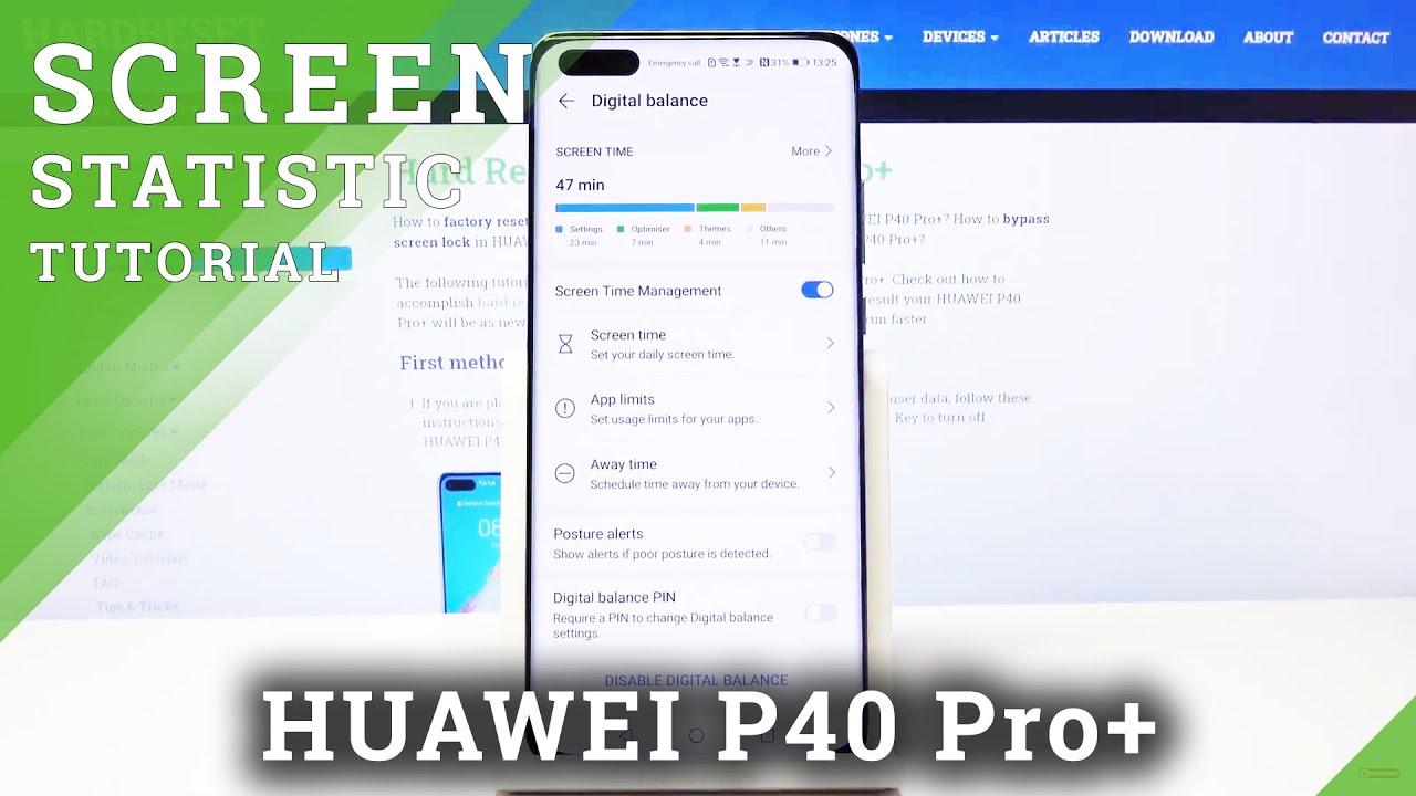 How to Check Total Screen Time in HUAWEI P40 Pro+ – Find Screen Info ...