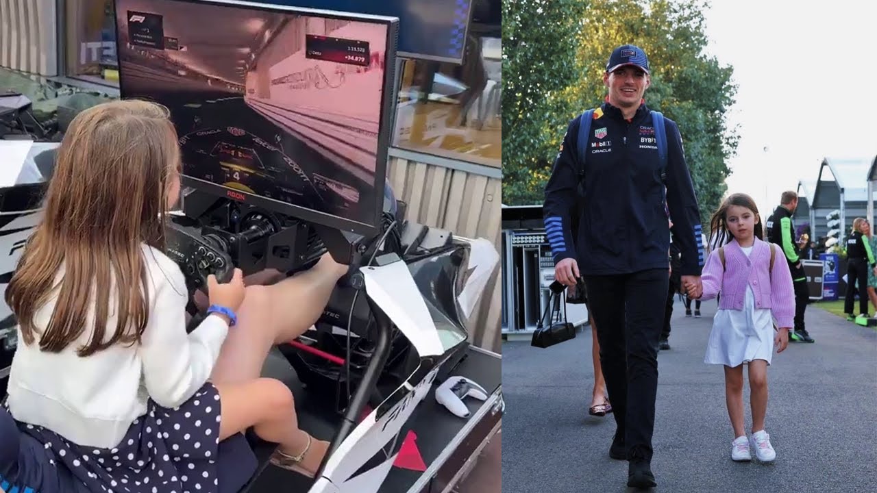 Max Verstappen Teaching Penelope To Drive F1 24 Game... - YouTube