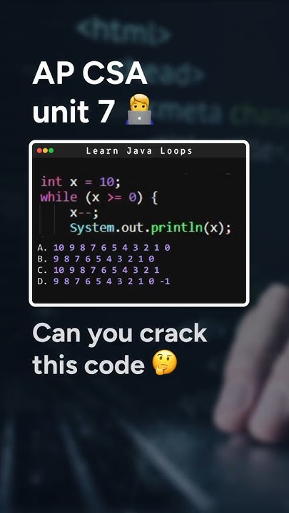 APCSA Practice: What Does This While Loop Output? | Java Code Explained #java - YouTube