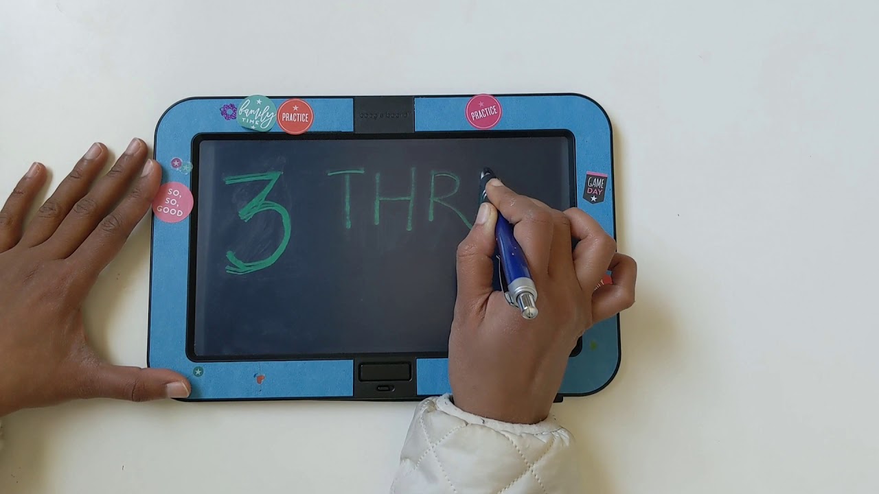 Learn to Write Number 3 in Numerals and Alphabet - YouTube