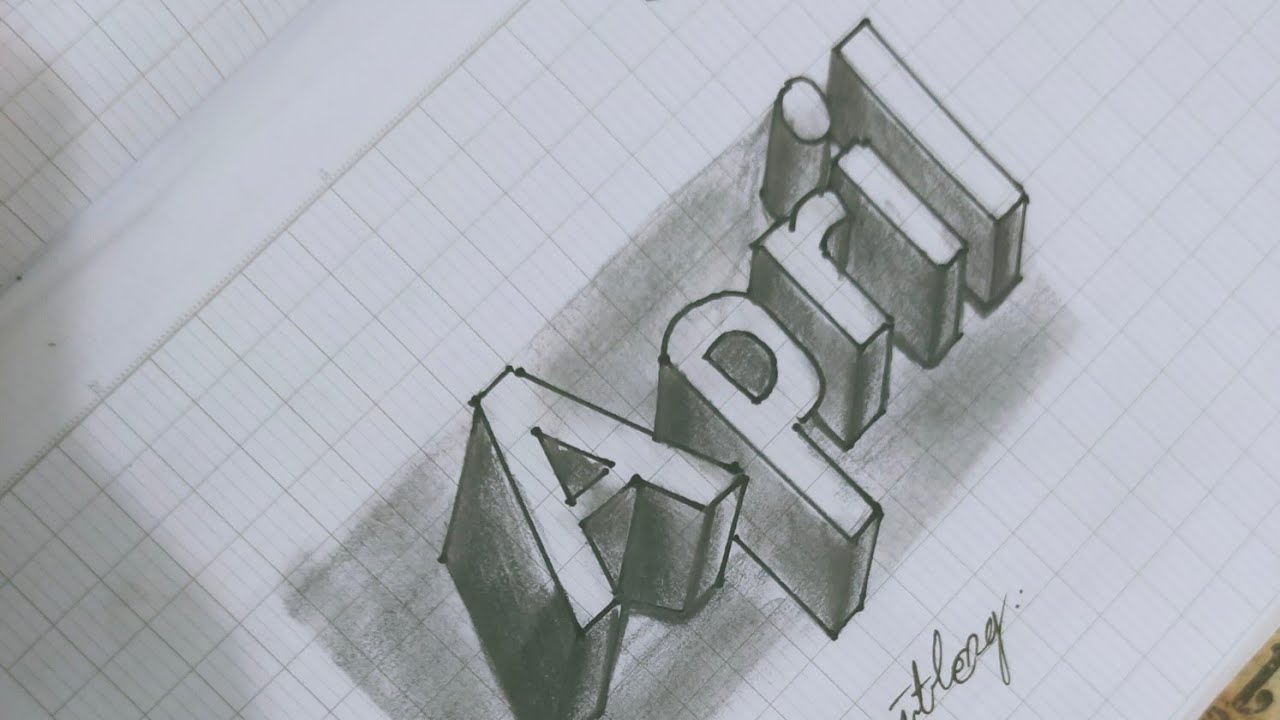 English calligraphy 3d | Hand writing skills - YouTube