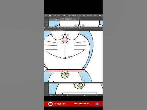 How to make Doraemon - Illustrator Tutorial #short_tutorial #shorts # ...