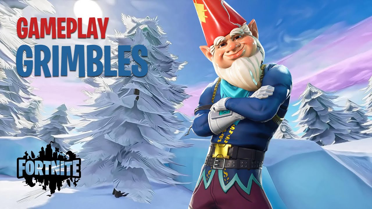 Gameplay Grimbles | Rare Outfit Skin | Fortnite | Pickaxe Cold Snap ...