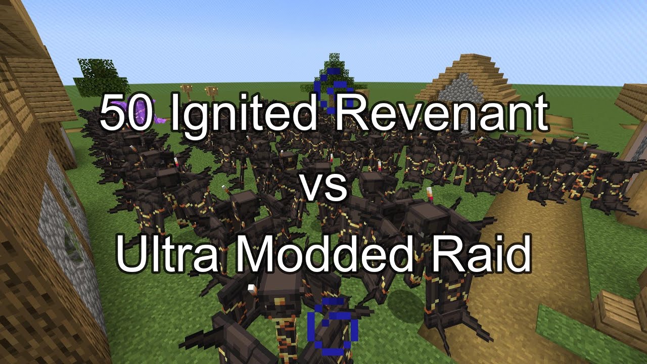 50 Ignited Revenant vs Ultra Modded Raid Minecraft Mob Battle - YouTube