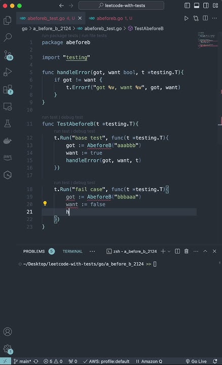 a before b 2124 - golang short #golang #coding #leetcode #algorithm #algorithms - YouTube
