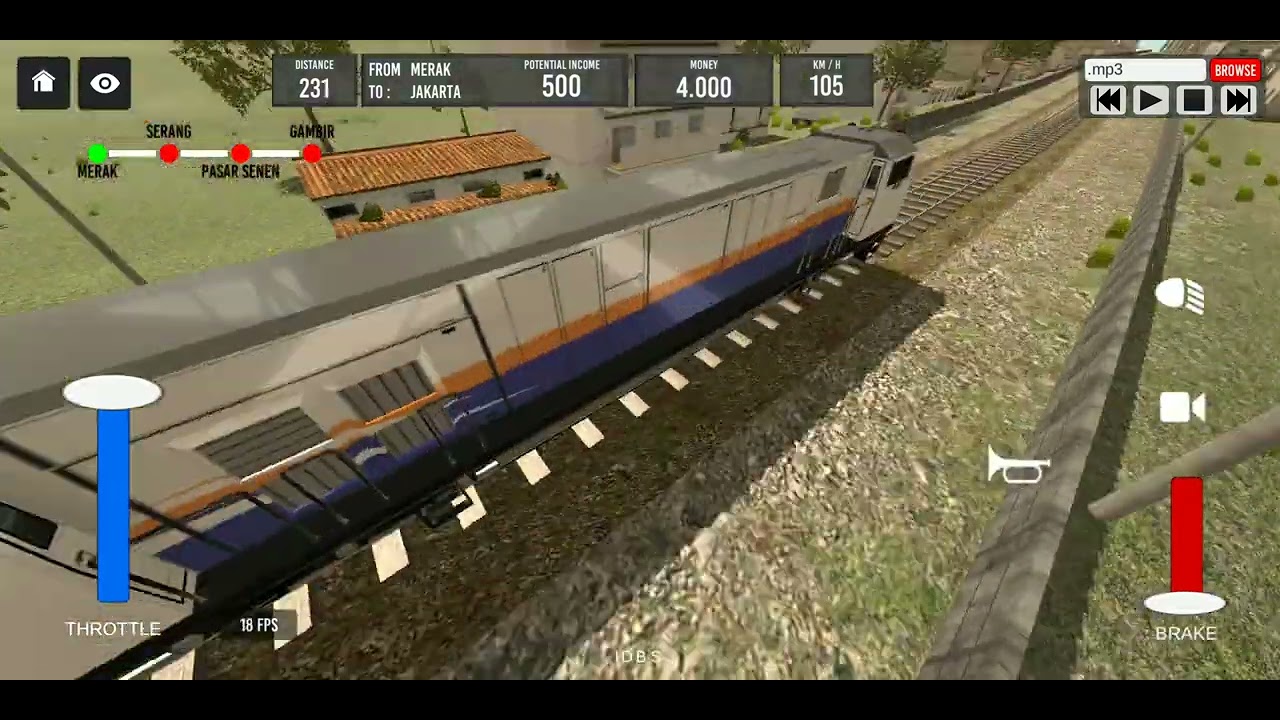simulator kereta api cc206 - YouTube