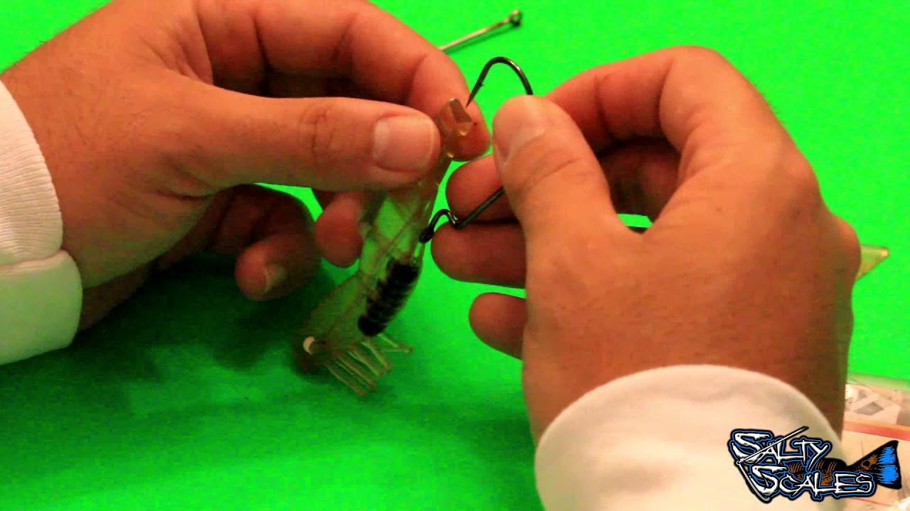 How to Texas Rig an Artificial Shrimp -- Easy Method - YouTube