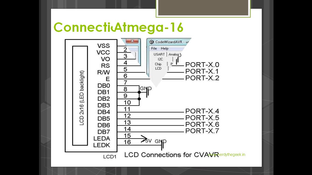 Lecture 4 LCD Interface to Atmega 16 - YouTube