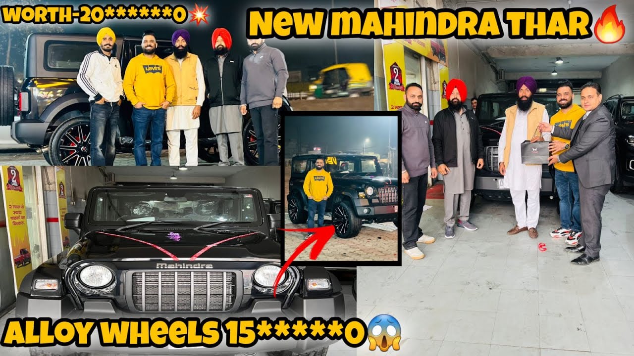 New mahindra thar🚗 ₹17 lakh😱 (4x4) //alloy wheels 1,50,000 da 🛞@THAR ...