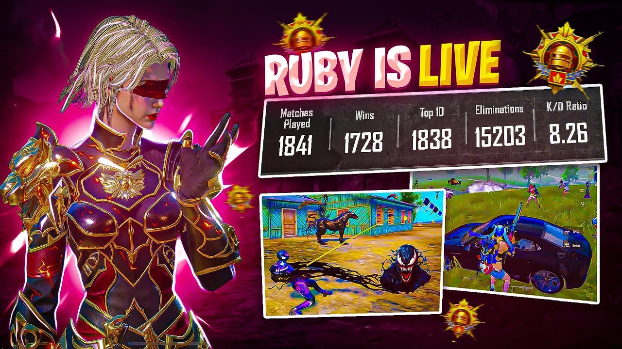 RUBY IS LIVE 🔥| PUBG MOBILE LIVE - YouTube