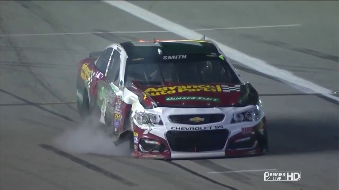 2016 NASCAR Cup @ Kentucky - Smith Crashes - YouTube
