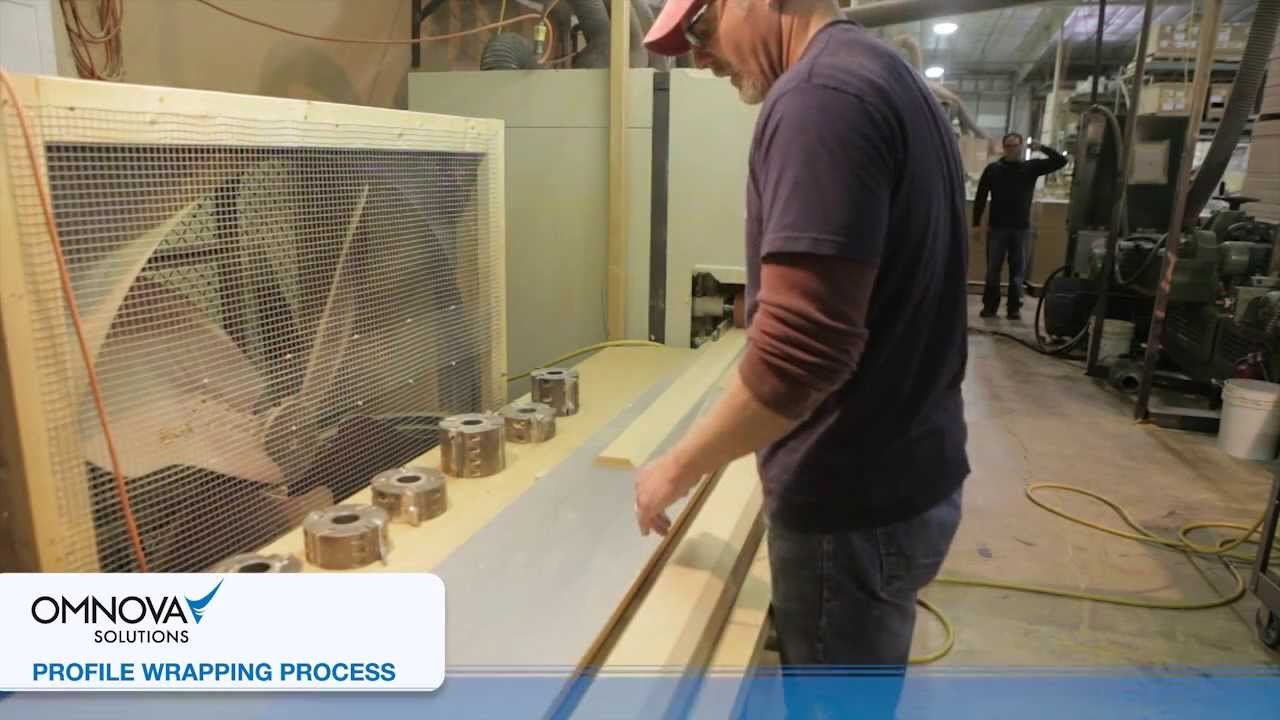 Profile Wrapping with OMNOVA Decorative Laminates - the Process - YouTube