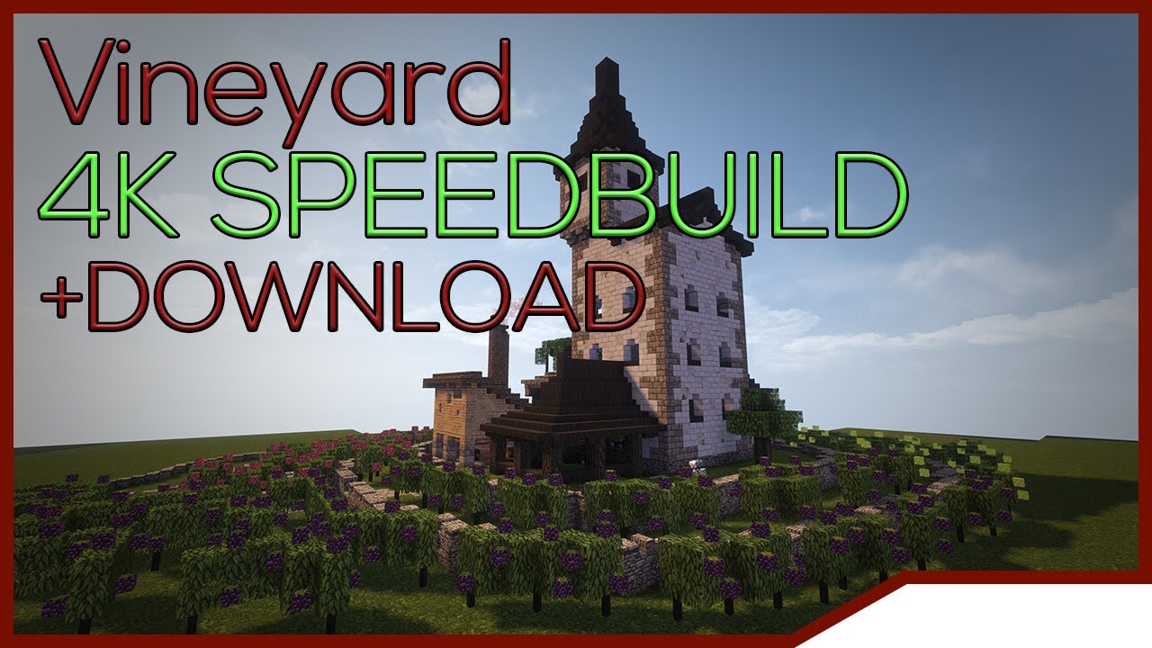 DOWNLOAD + Minecraft Vineyard - 4K Speedbuild Timelapse - YouTube