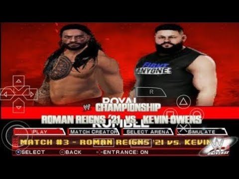 wwe2k18 PSP gameplay Roman vs Kevin Owens - YouTube