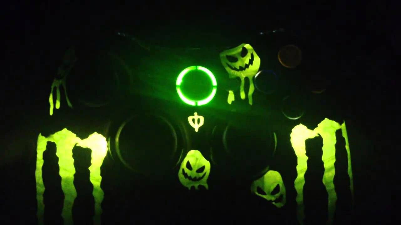 Custom Monster illuminating Xbox 360 illuminating controller - YouTube