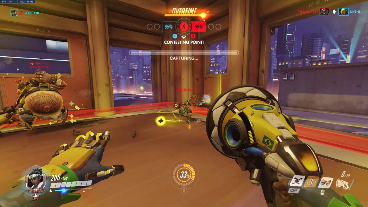 Lucio roll-out & stall in overtime on Lijiang Tower, Overwatch - YouTube