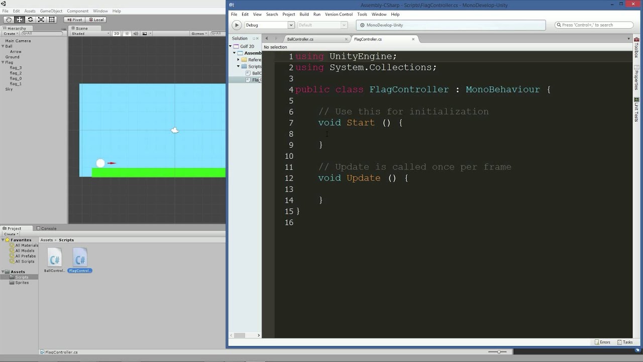 Unity 2D : Golf Game - เกมกอล์ฟ [Part 02] - YouTube