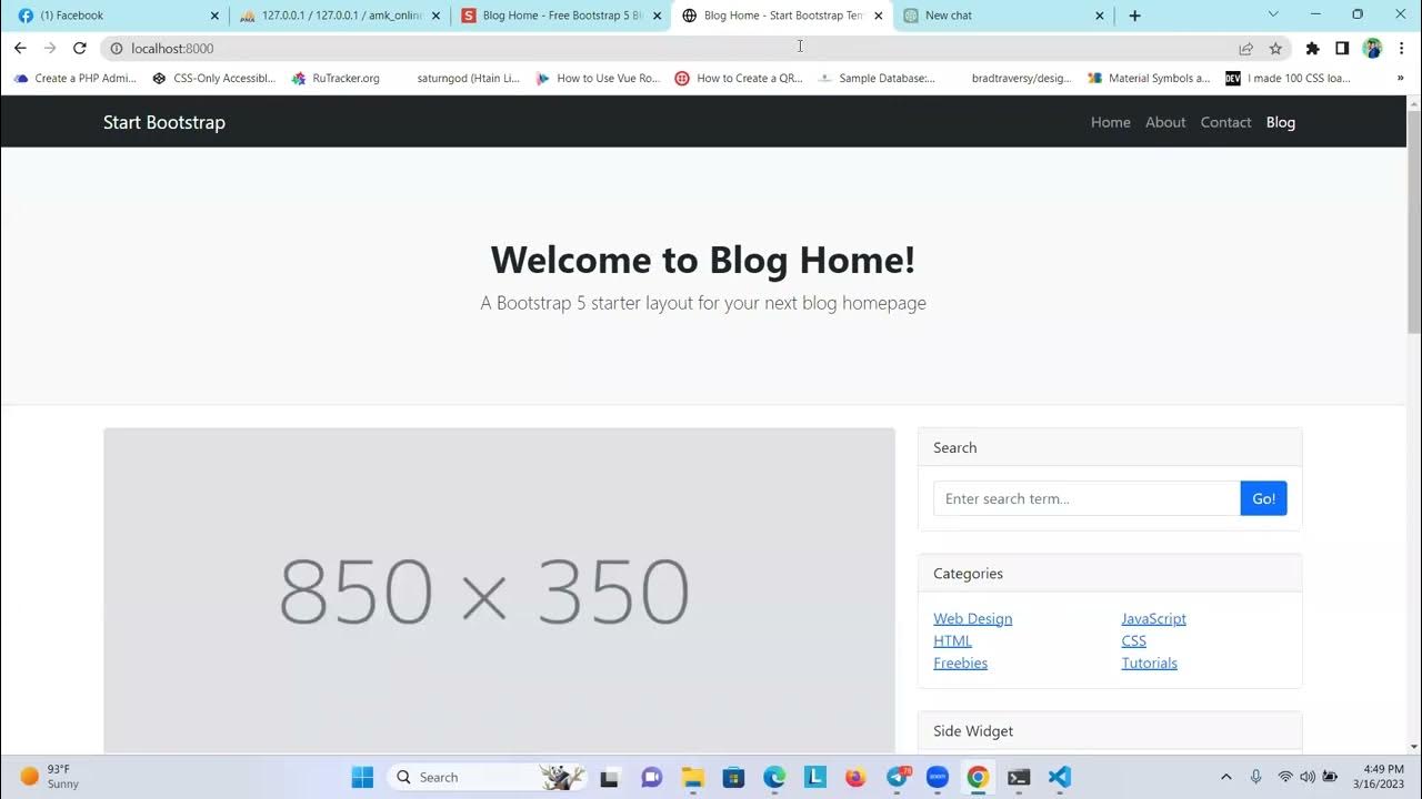 php blog system - part - 1 - YouTube