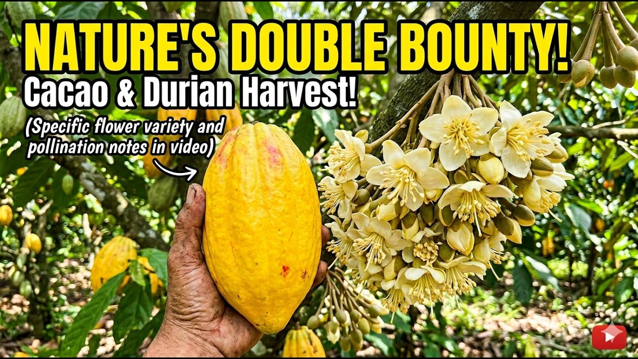 Walking Through a Blooming Durian & Cacao Orchard (Relaxing Farm Tour ...
